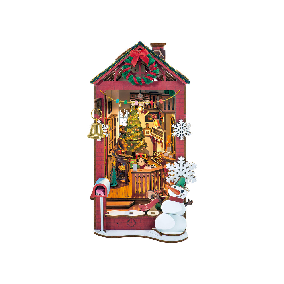 Hands Craft DIY Miniature Book Nook Kit | Christmas Indoor Scene ...