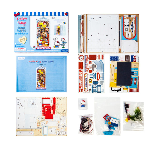 Hands Craft DIY Miniature Book Nook Kit | Hello Kitty® Town Square ...