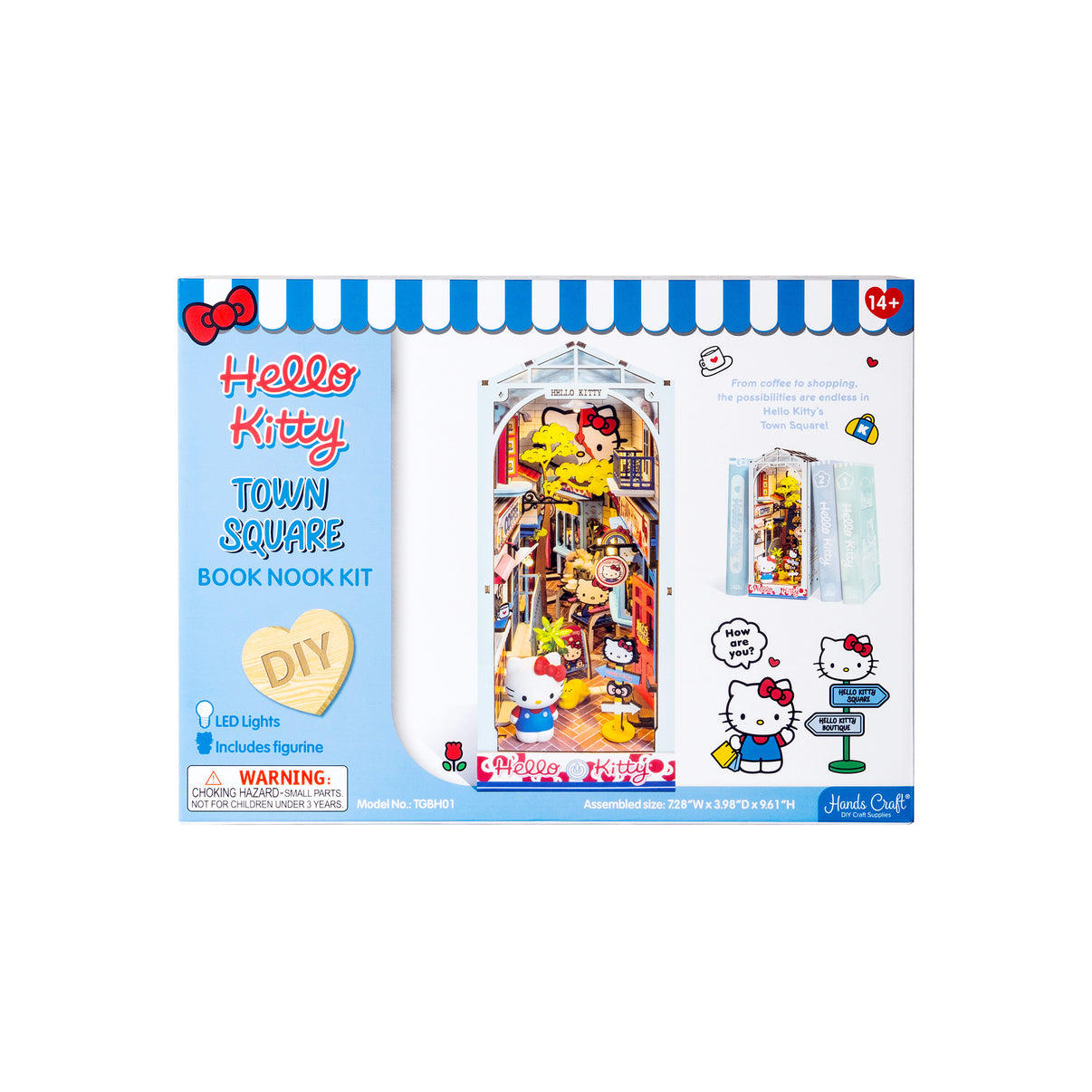 Hands Craft DIY Miniature Book Nook Kit | Hello Kitty® Town Square ...