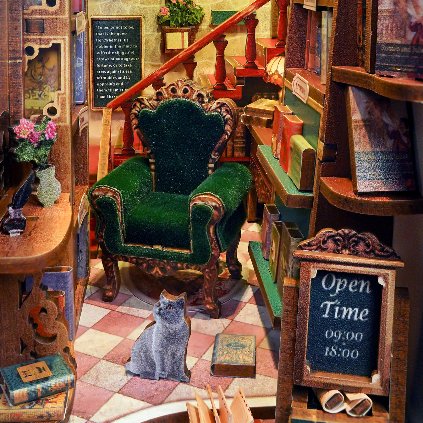 Hands Craft DIY Miniature Book Nook Kit | Left Bank Bookstore – Hands ...